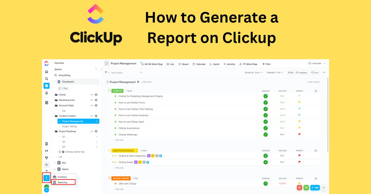 How to Generate a Report on ClickUp? Step-by-Step Guide